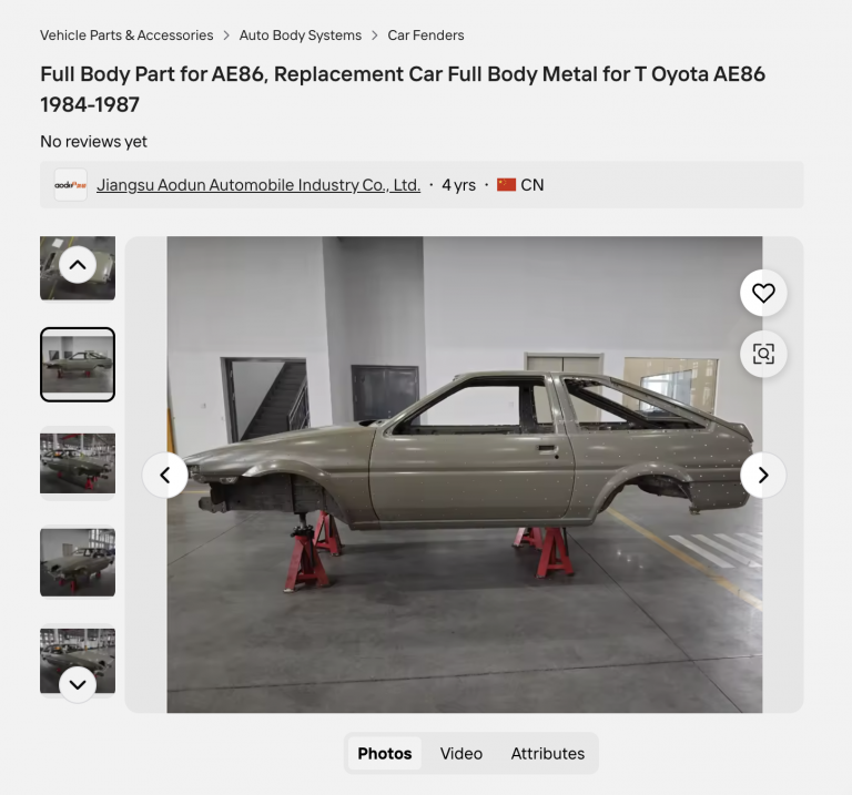 You Can Buy A Replica Toyota AE86 Body From Alibaba, And These Guys ...