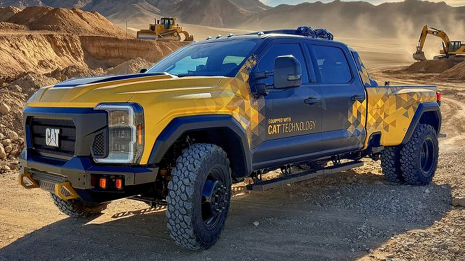 Caterpillar Finally Made A Diesel Pickup Truck, And It's A Weird ...