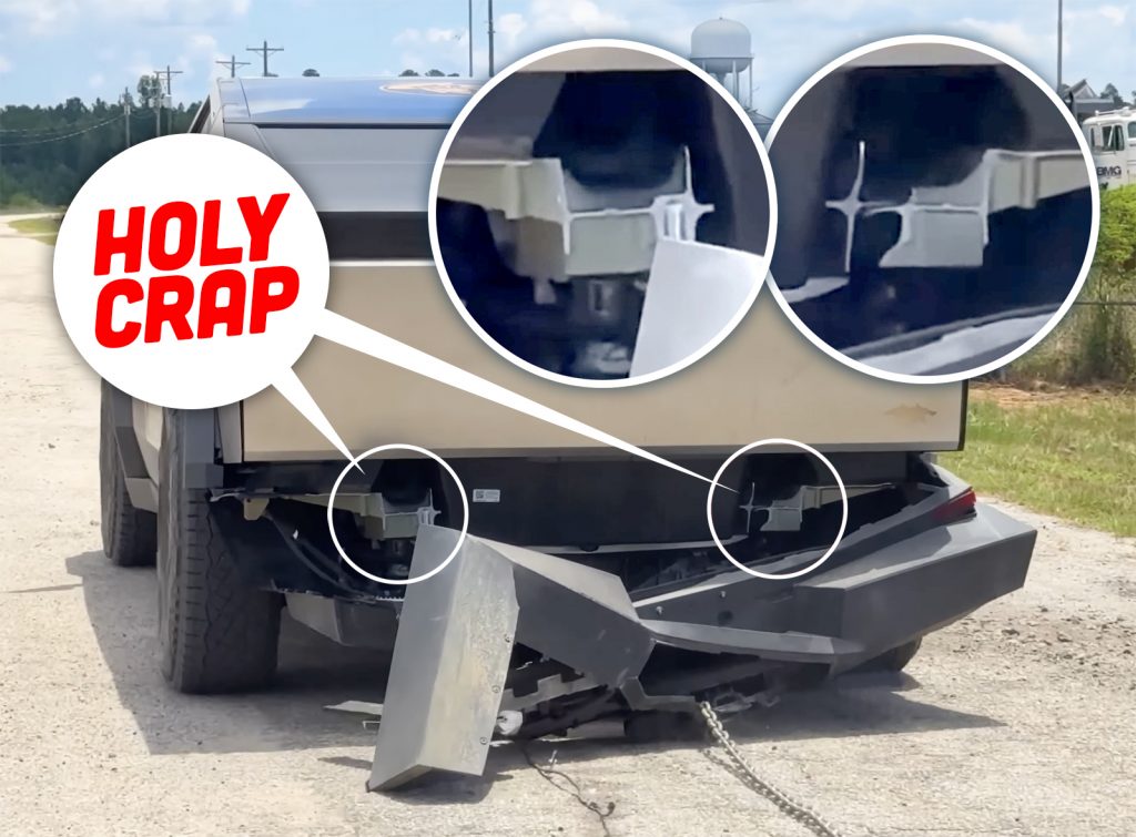 Watch A Tesla Cybertruck's Rear End Completely Tear Off In This ...