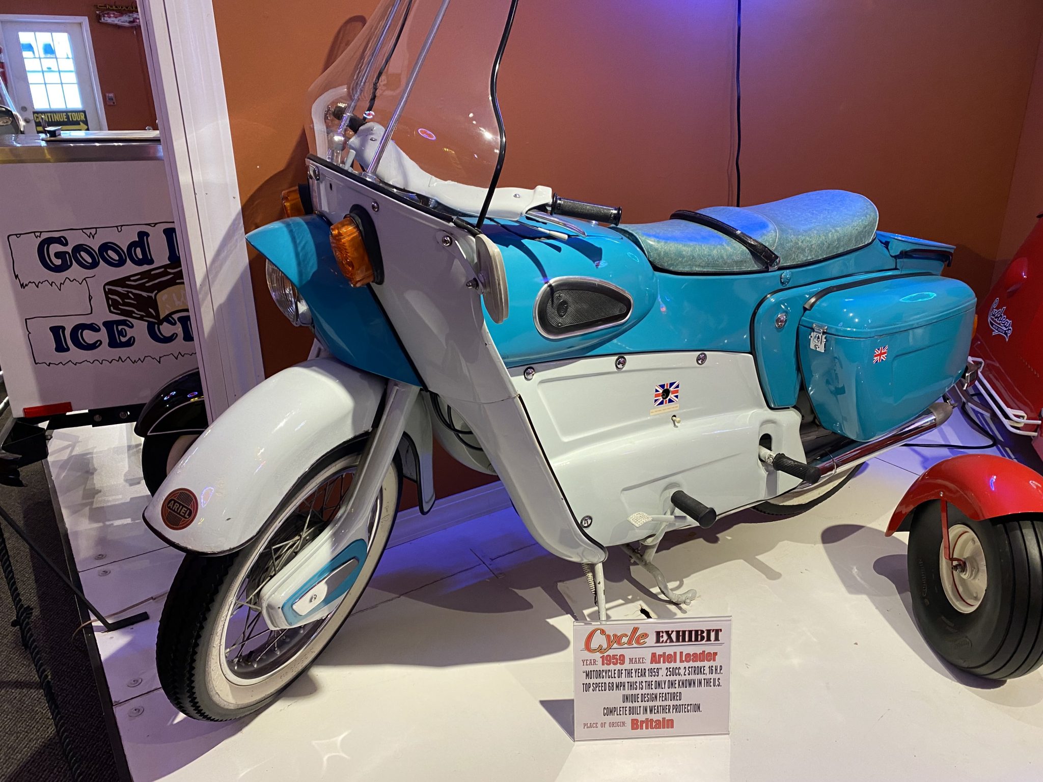 The Ariel Leader Was A Motorcycle And A Scooter Formed Into One Package ...