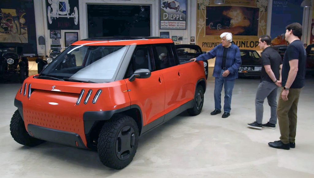 Watch Jay Leno Drive The Adorable Telo, A Mini Cooper-Sized Electric Truck That Promises F-150 ...
