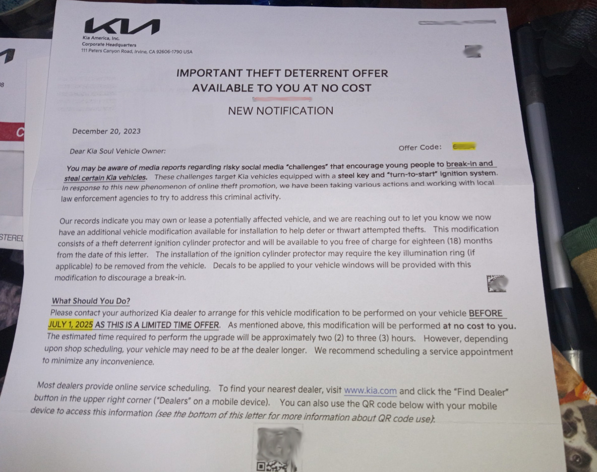 Kia Is Going To Put A Sticker On My Dad's Car So A Teen With A USB ...