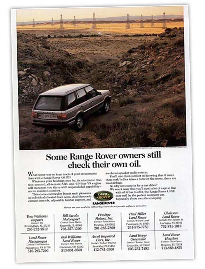 This Old Range Rover Advertisement Was So Pretentious and It's ...