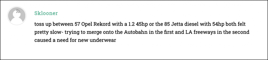 These Are The Most Miserably Underpowered Cars Autopian Readers Have ...