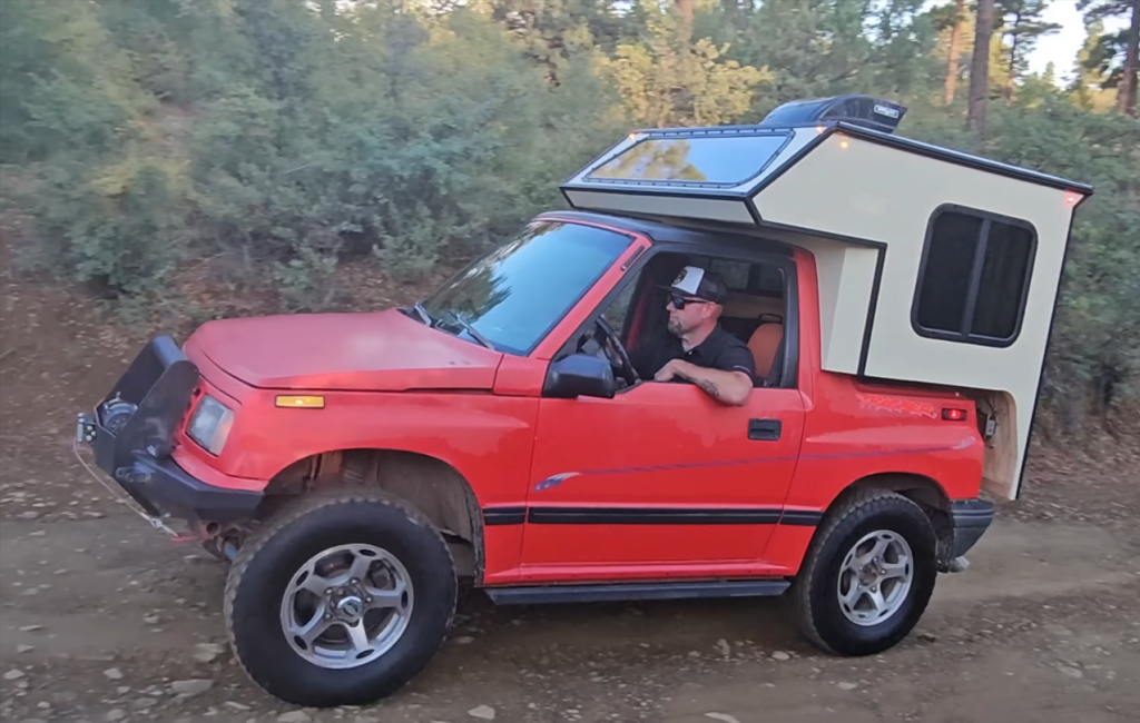 Some Genius Turned A Geo Tracker Into The Tiniest Truck Camper And It's ...