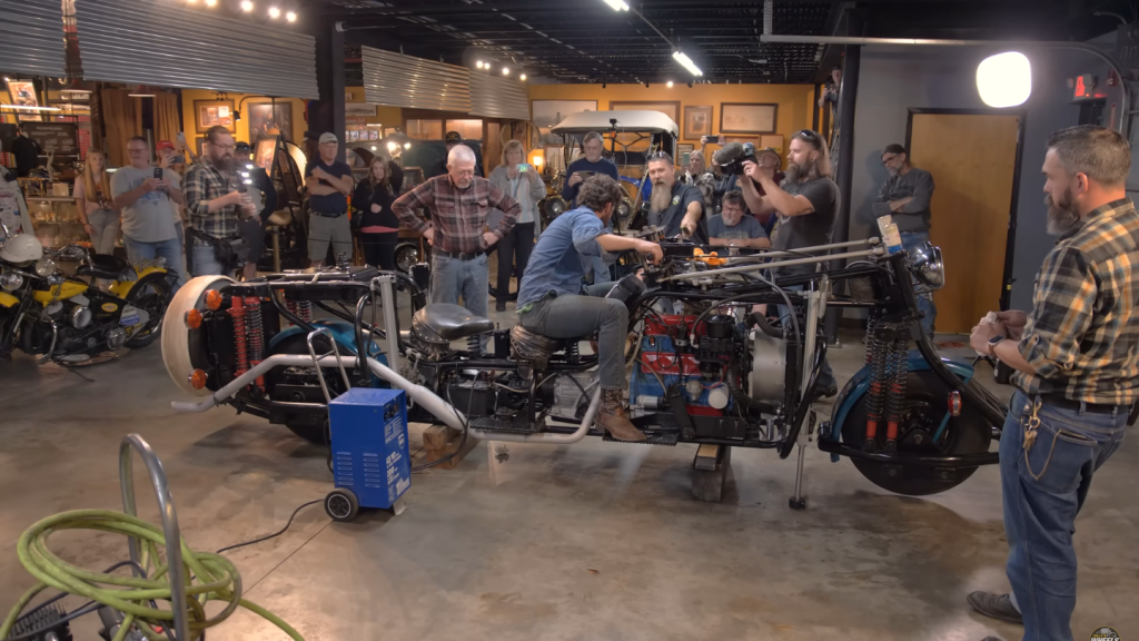 This 17-Foot Long Motorcycle With A Chevy II Engine Weighs 3,200 Pounds ...