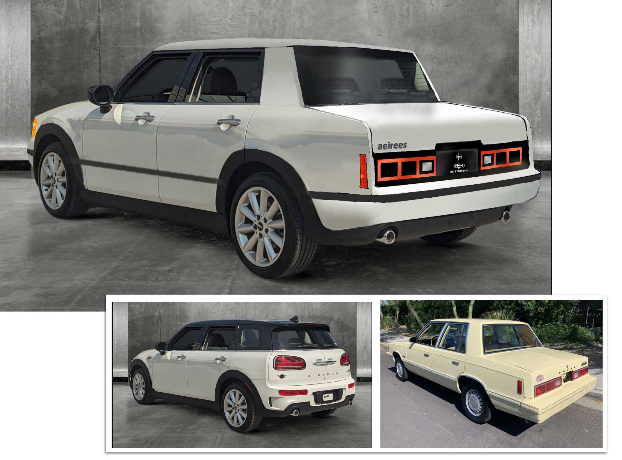 The Chrysler K Car Was Bigger Than A Kei Car, But Not Much Bigger Than Our Mini-Based Mitsuoka ...