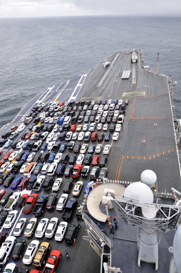 The Navy Turned This Aircraft Carrier Into A $5 Billion Car Transport ...