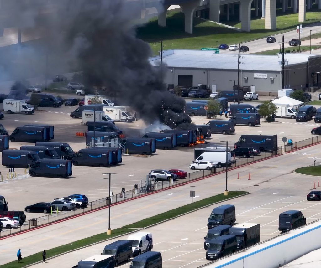 What Caused These Rivian Electric Vans To Catch Fire In An Amazon ...