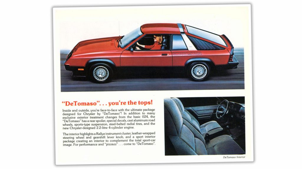 The Dodge DeTomaso Was Chrysler's First Big Success In Turning Italian ...