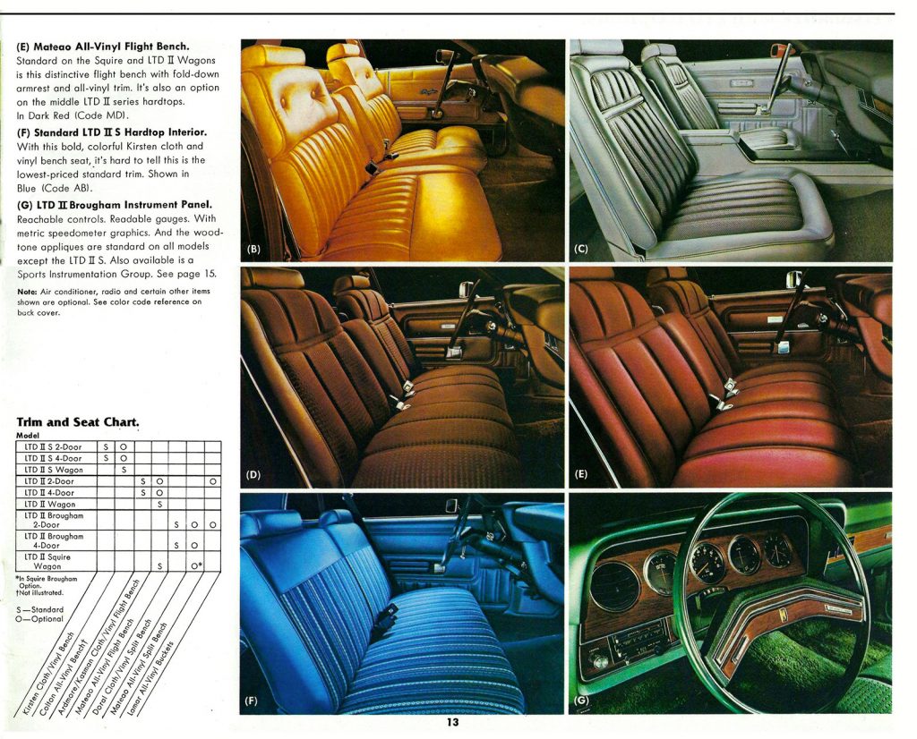 Ford LTD II Interiors Were Drunk On Color: Cold Start - The Autopian