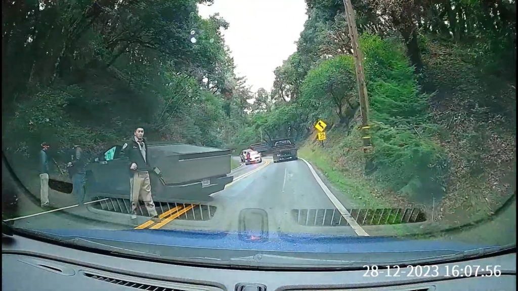 The Very First Tesla Cybertruck Crash Results In Dented Stainless Steel ...