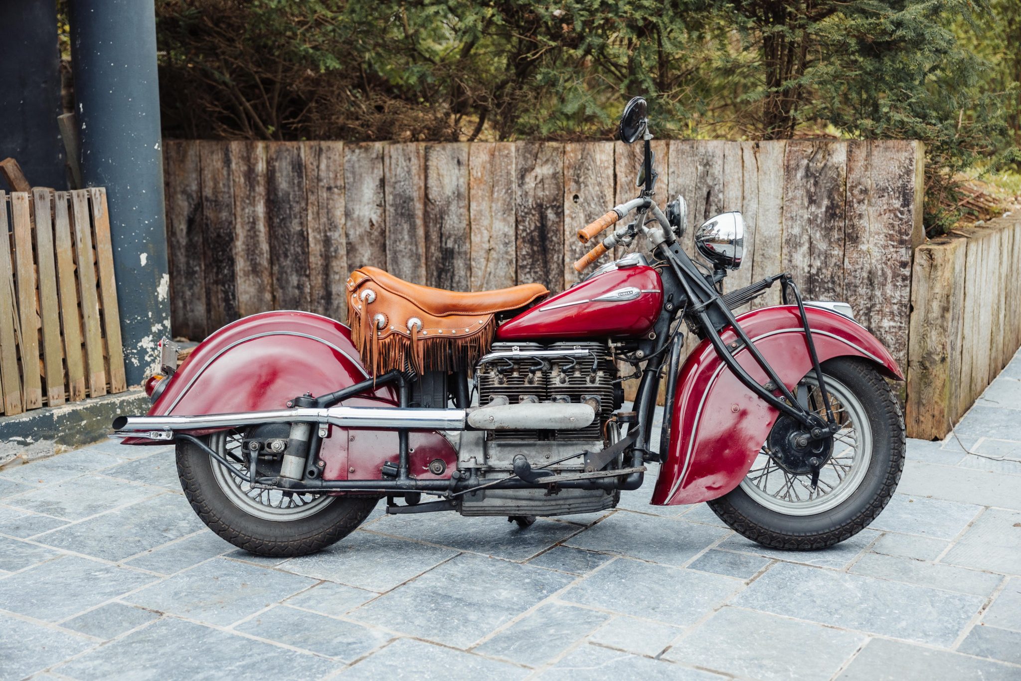 This 1940s Four-Cylinder Indian Motorcycle Was Such A Beast It Became ...