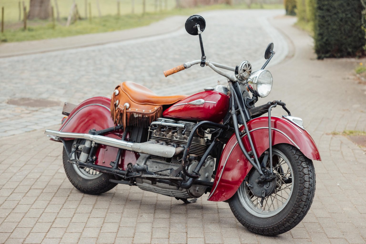 This 1940s Four-Cylinder Indian Motorcycle Was Such A Beast It Became ...