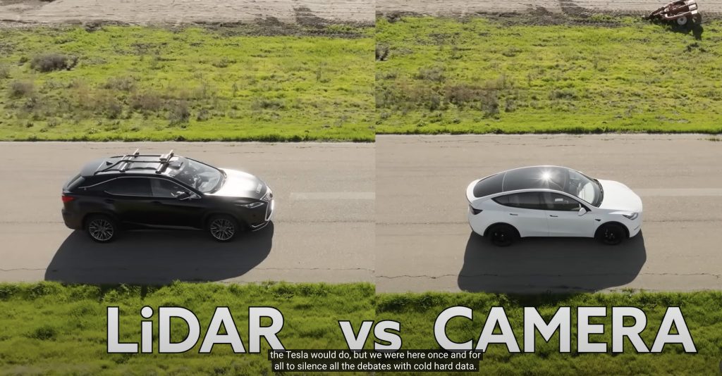 Watch A Tesla And A Lidar-Equipped Car Take The Road-Painted-On-A-Wall ...
