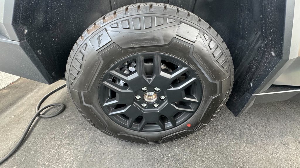 Tesla Cybertruck Gets New Wheel Covers And Tires To Replace Tire ...