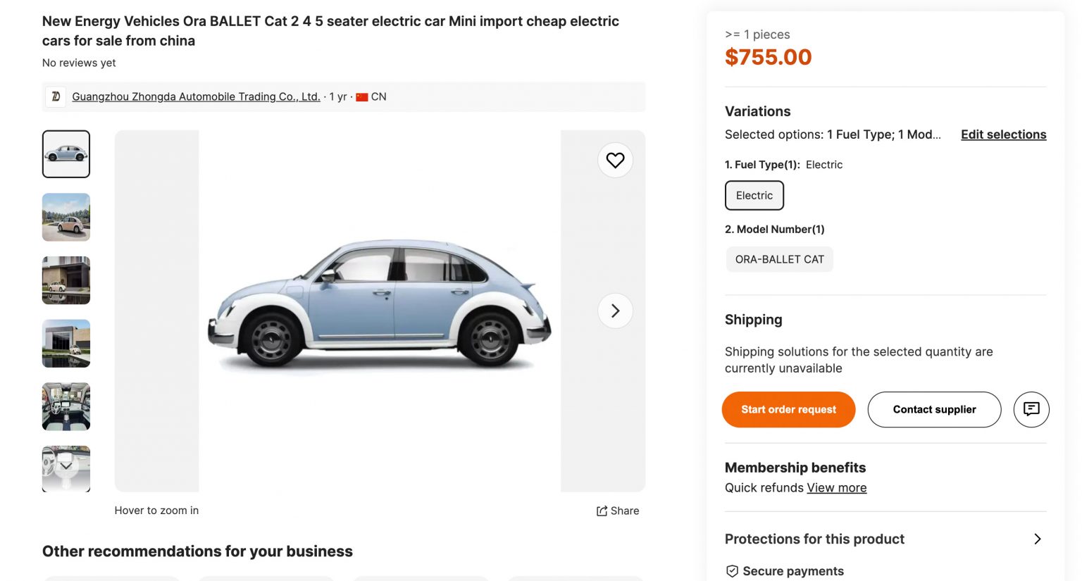 Shocking: The $755 Chinese EV That Looks Like A Glammed-Up VW Beetle Isn't Really $755 - The ...