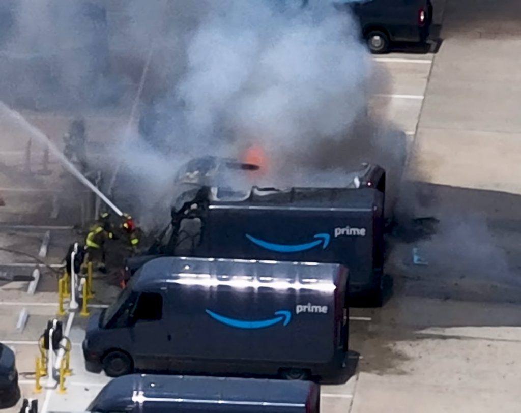What Caused These Rivian Electric Vans To Catch Fire In An Amazon ...