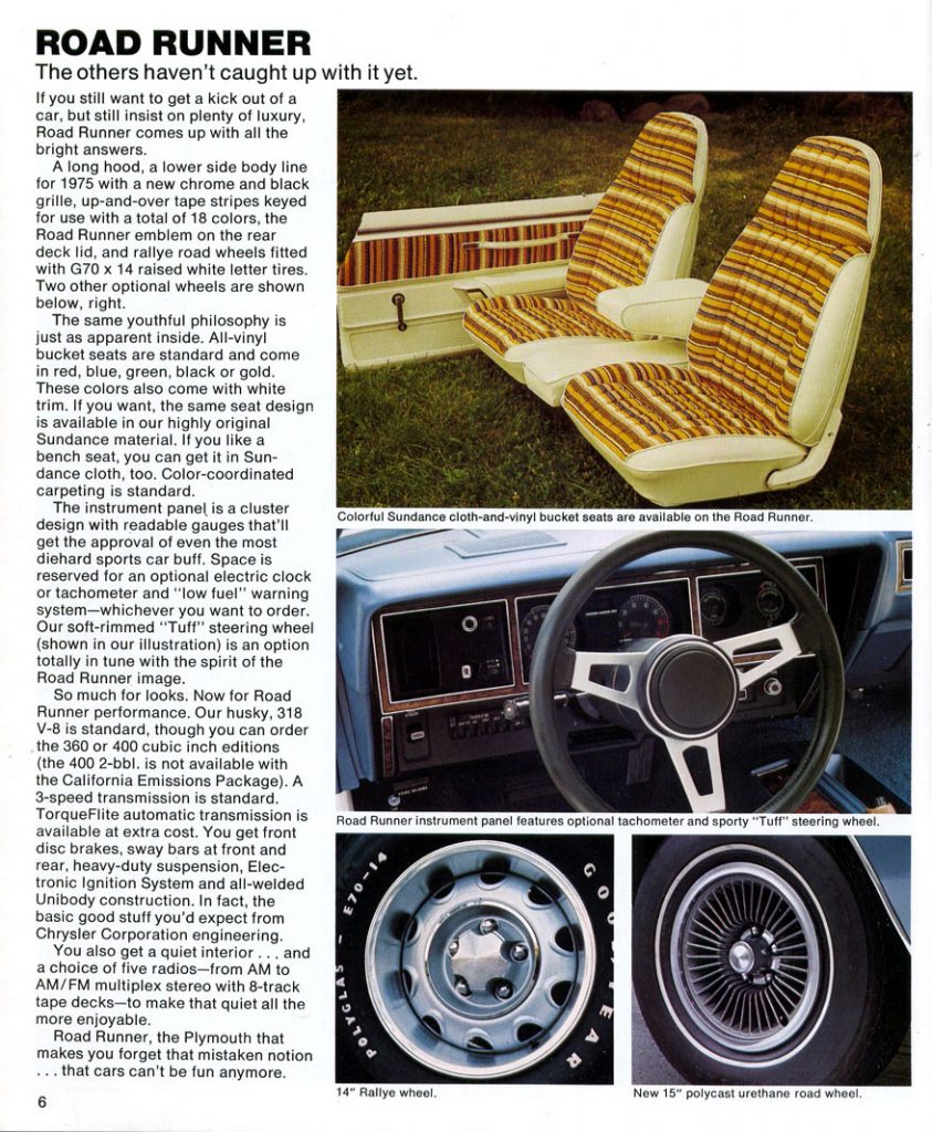 Why The Plymouth Road Runner Was Cool And Then In 1975 It Instantly ...