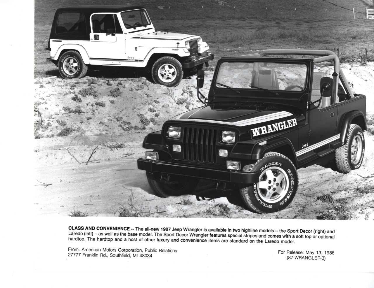 This Rare 1986 Jeep Wrangler Press Kit Is Filled With Information That ...
