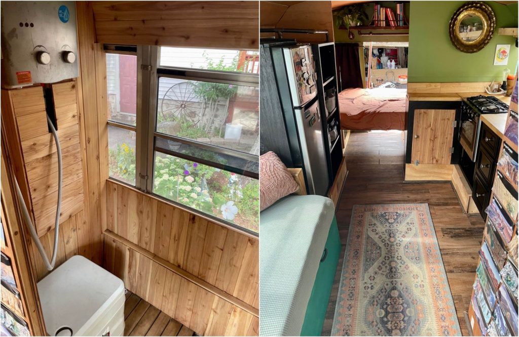 Check Out The Well-Thought-Out Interior Of This Small School Bus-Based ...