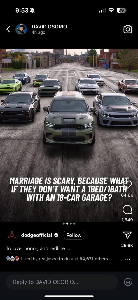 Instagram Commenters Are Destroying Dodge After The Brand Promoted ...